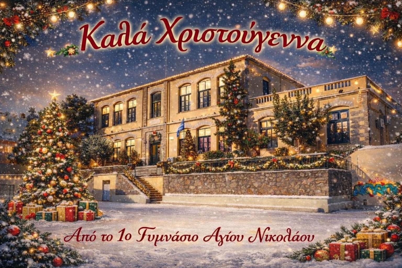 Καλά Χριστούγεννα! - 1ο ΓΥΜΝΑΣΙΟ ΑΓΙΟΥ ΝΙΚΟΛΑΟΥ